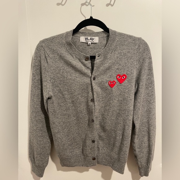 Comme des Garcons PLAY | Sweaters | Cdg Play Logo Carigan | Poshmark